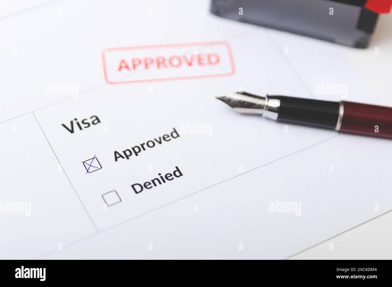 Visa application form stamp hi-res stock photography and images - Alamy