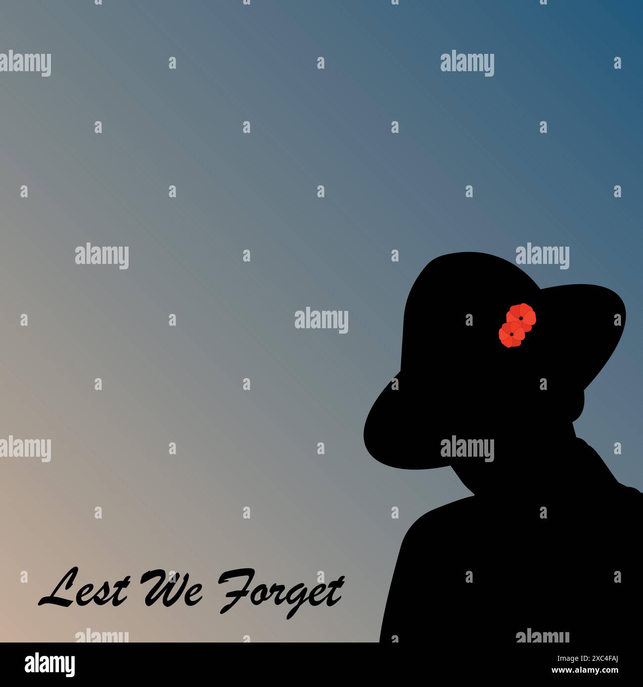 Remembrance day symbol. Lest we forget. Anzac day background with ...