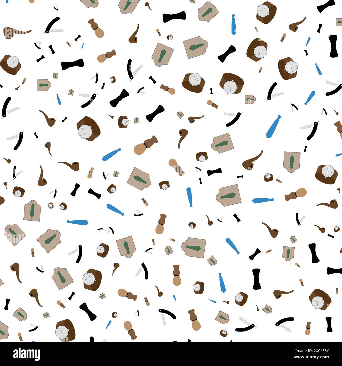 Father's Day seamless pattern. Flat vector illustration Stock Vector ...