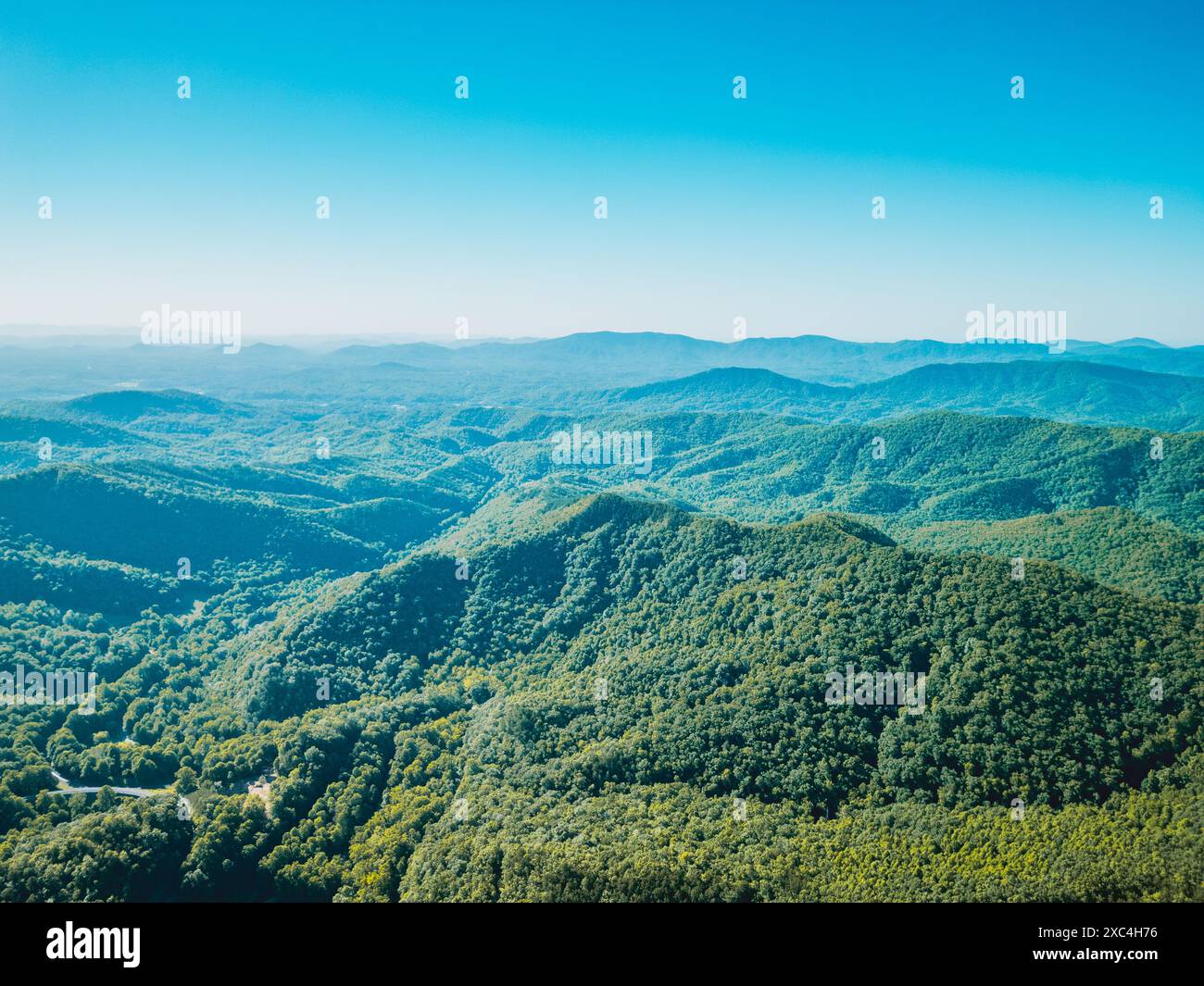 Sunrise over the Great Smoky Mountains in North Carolina Stock Photo ...