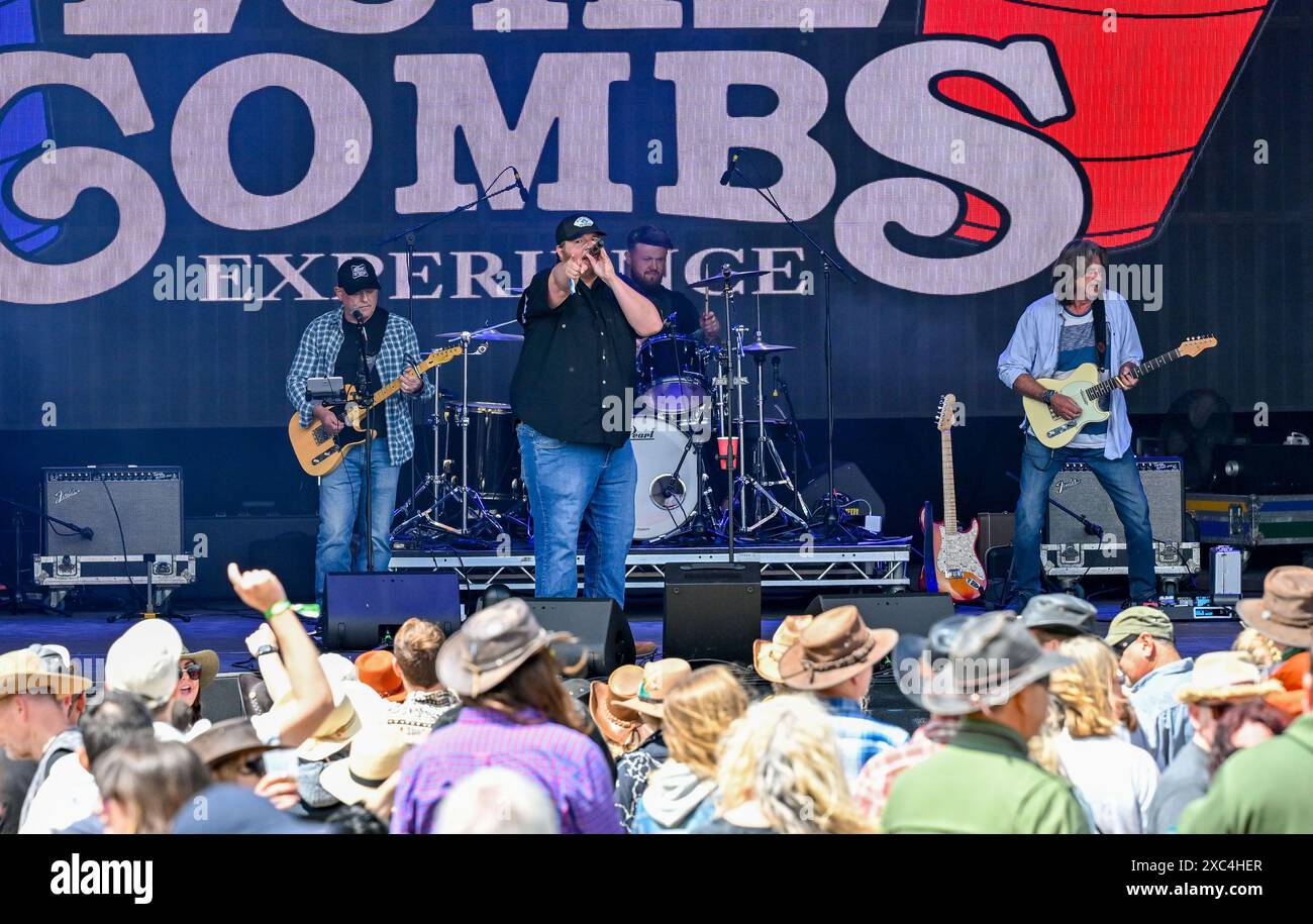 Eridge, UK. 14th June, 2024. The Luke Combs Experience plays at the ...