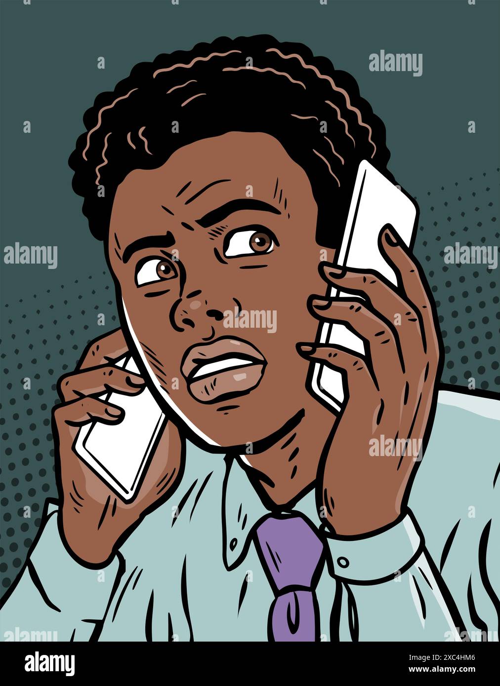 Business talk african man Stock Vector Images - Alamy