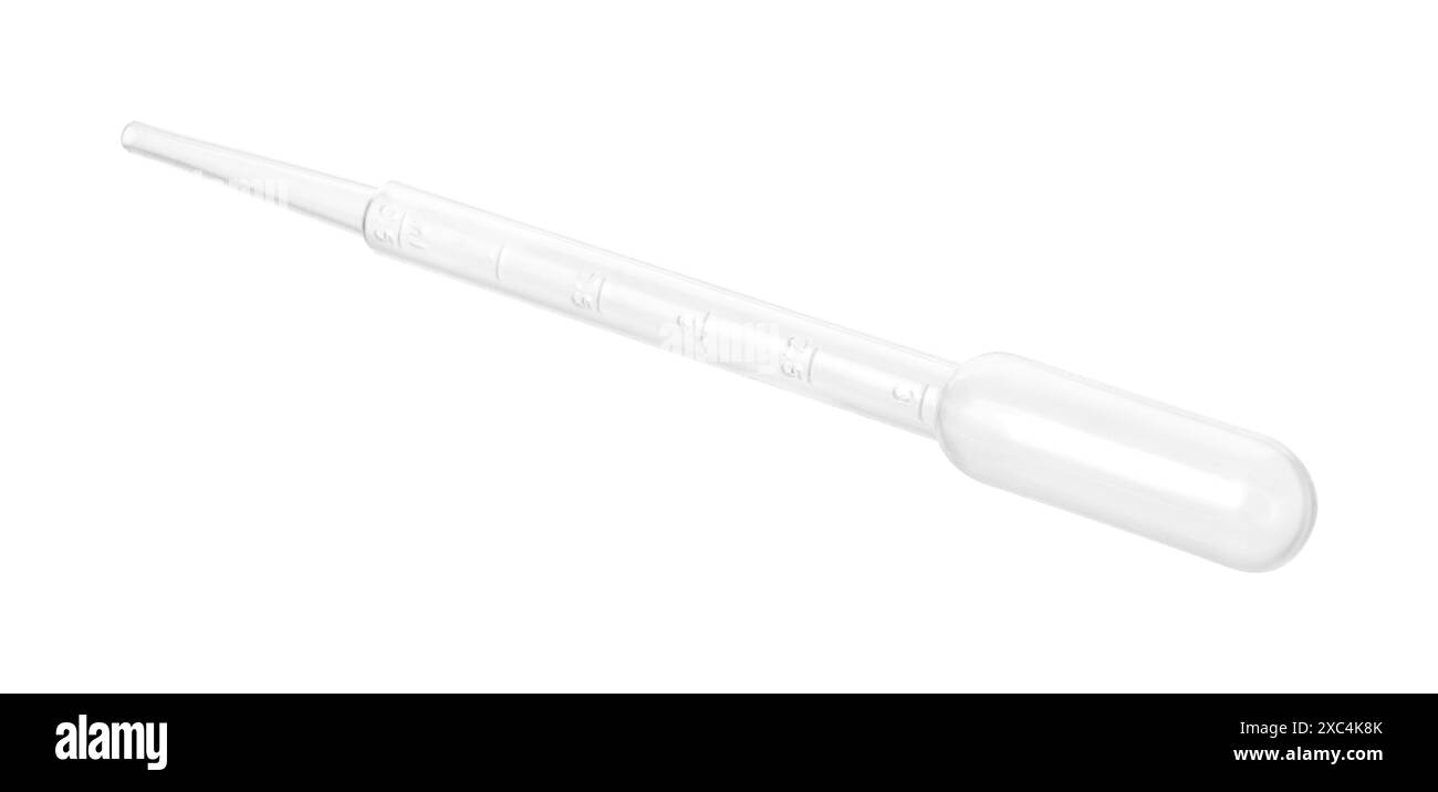 One clean transfer pipette isolated on white Stock Photo - Alamy