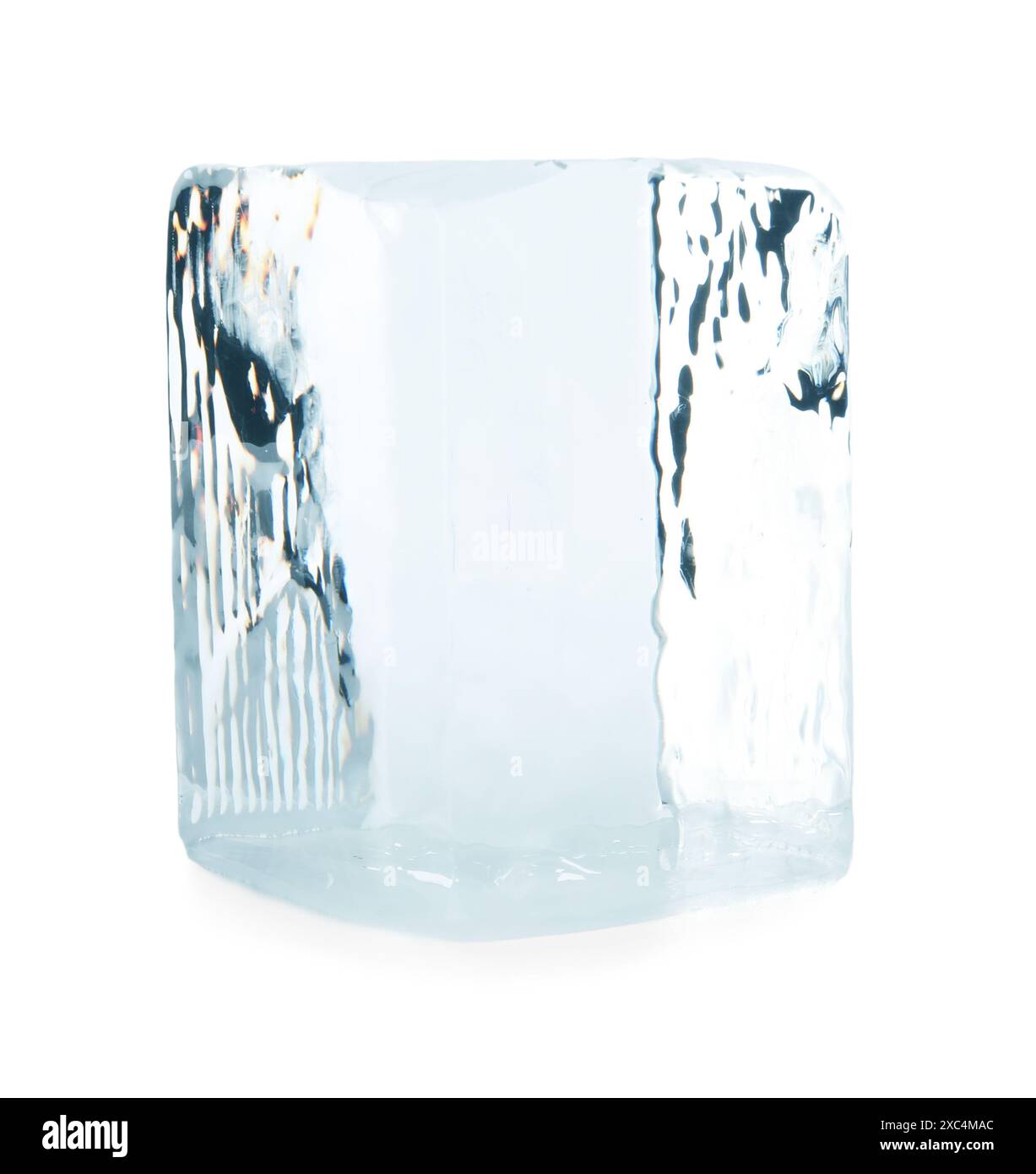 One block of ice isolated on white Stock Photo - Alamy