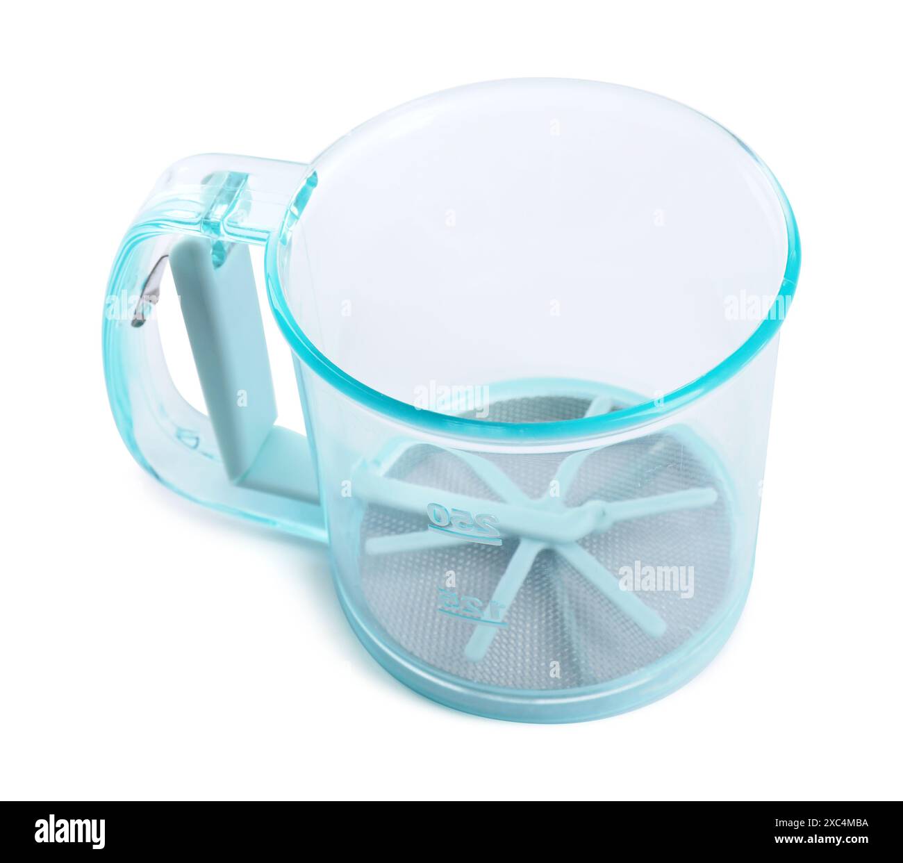 One plastic sieve isolated on white. Kitchen utensil Stock Photo - Alamy