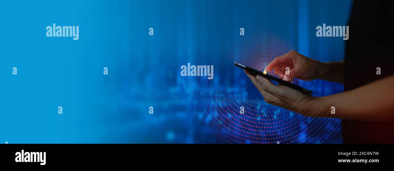 a person interacting with a digital tablet, showcasing a data science ...