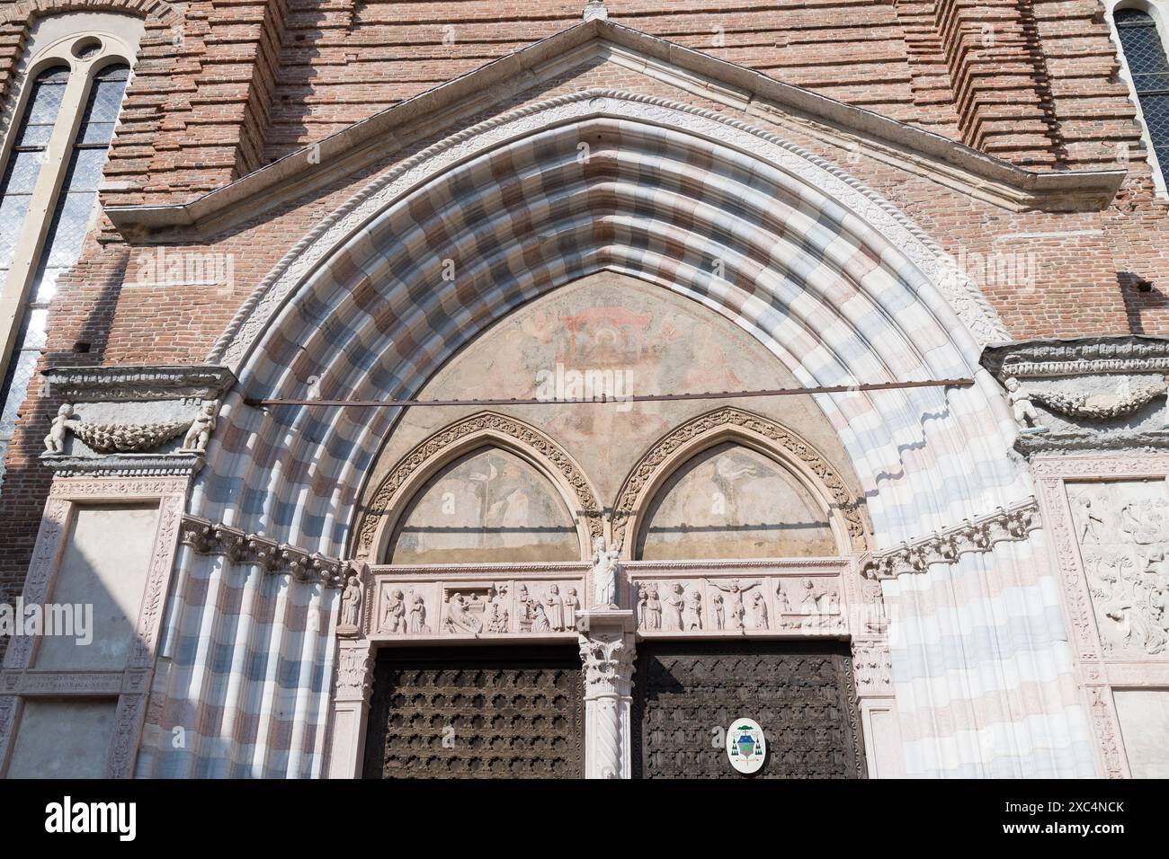 Late Gothic early Renaissance portal from XV century in facade of ...
