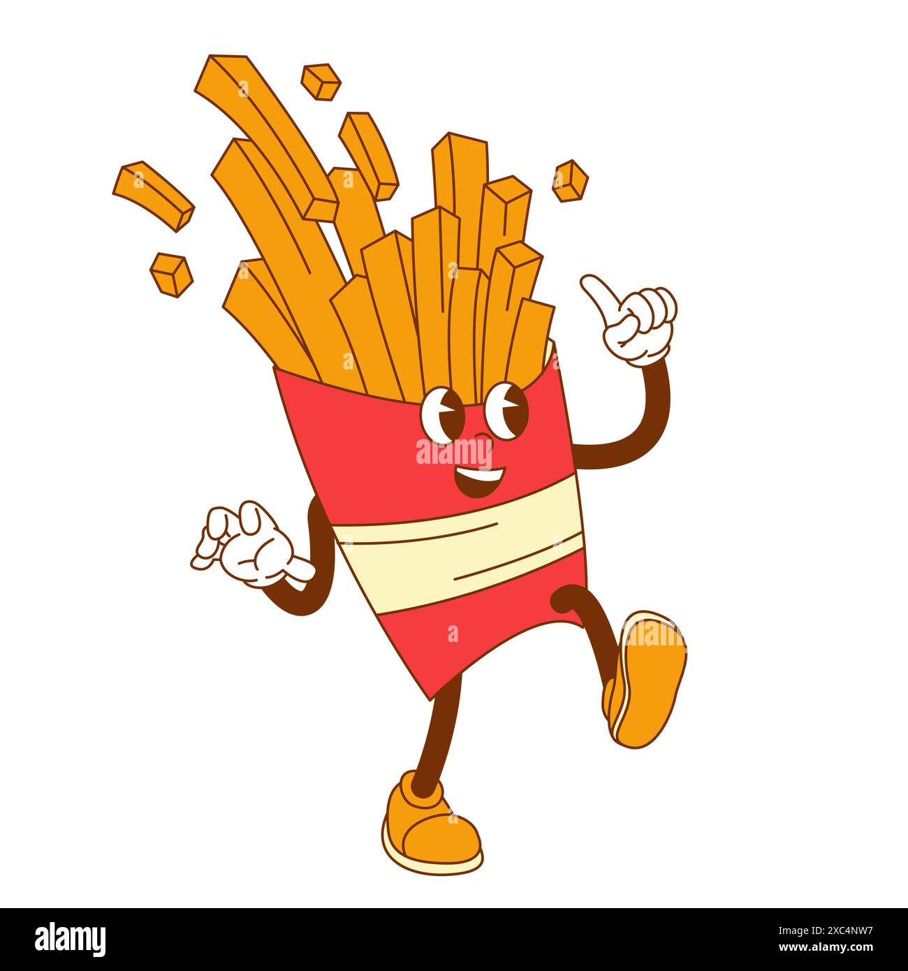 Funny cute french fries Cut Out Stock Images & Pictures - Alamy