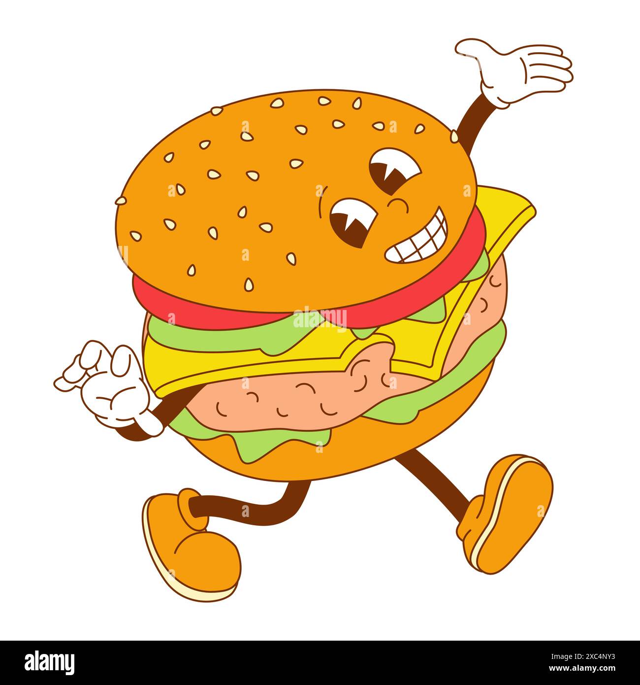Hamburger mascot design style Stock Vector Images - Alamy