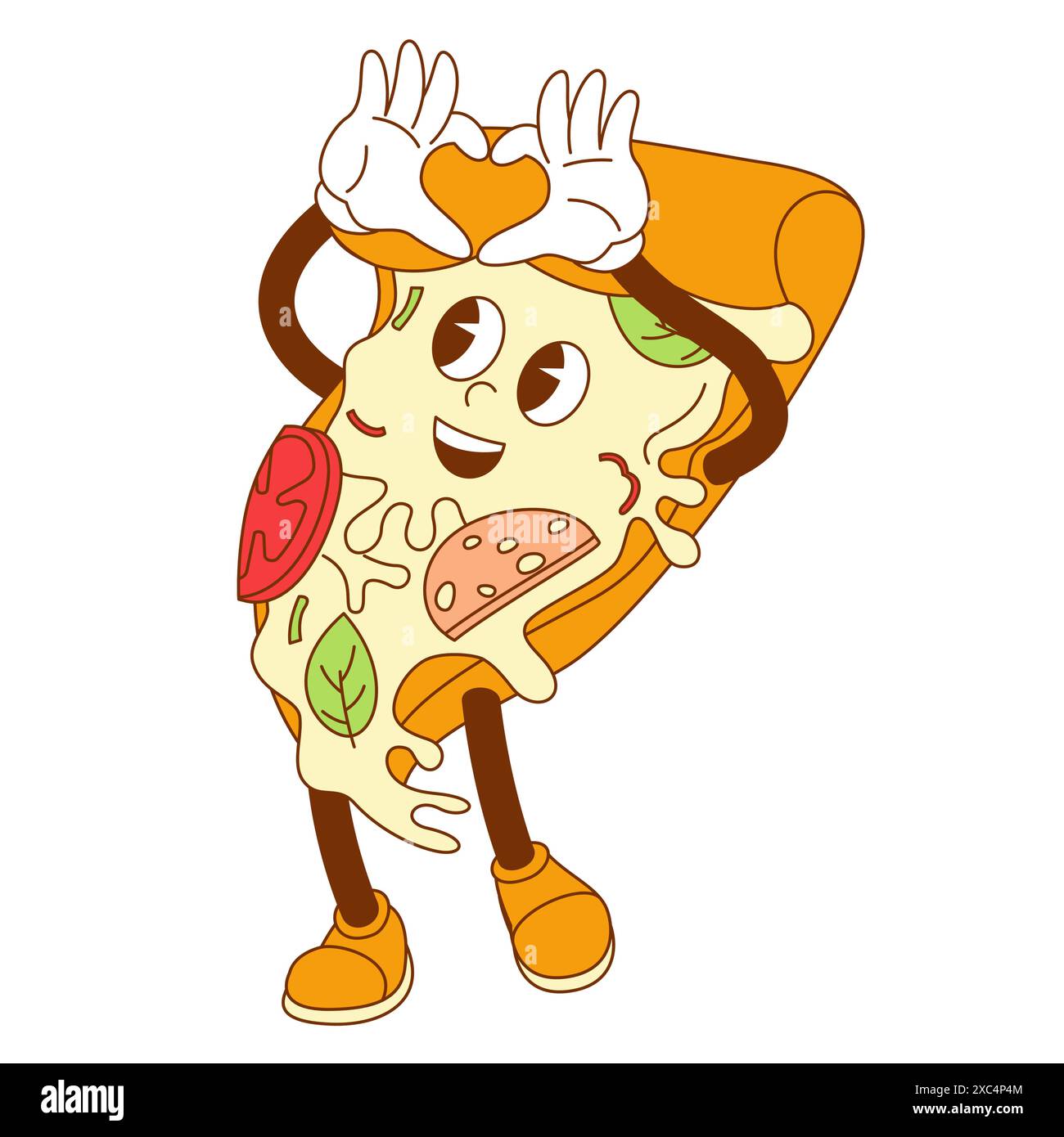 Groovy retro smile stickers Cut Out Stock Images & Pictures - Alamy