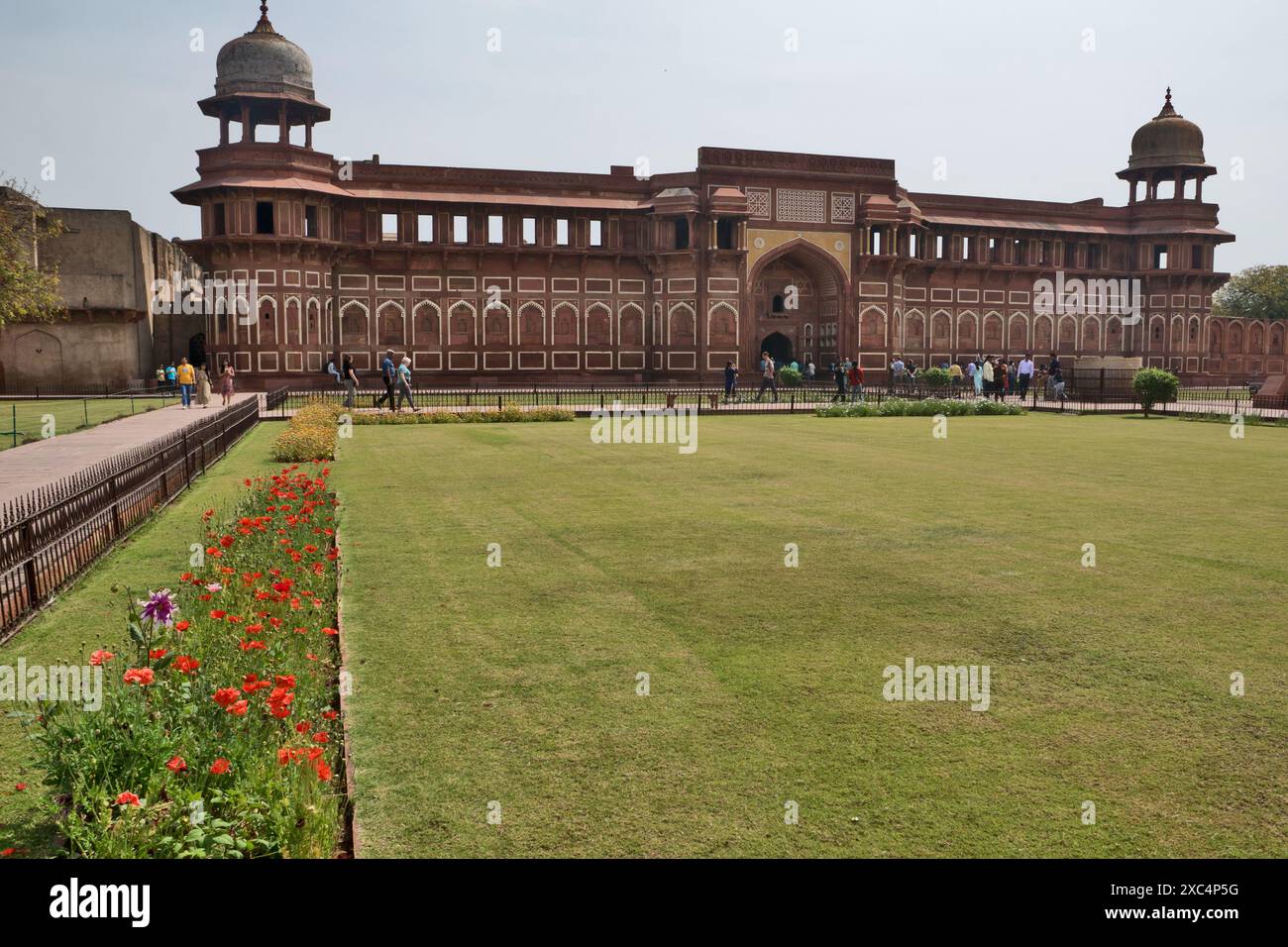 Agra, India: Agra Red fort. The fortifications near the Taj Mahal are a ...