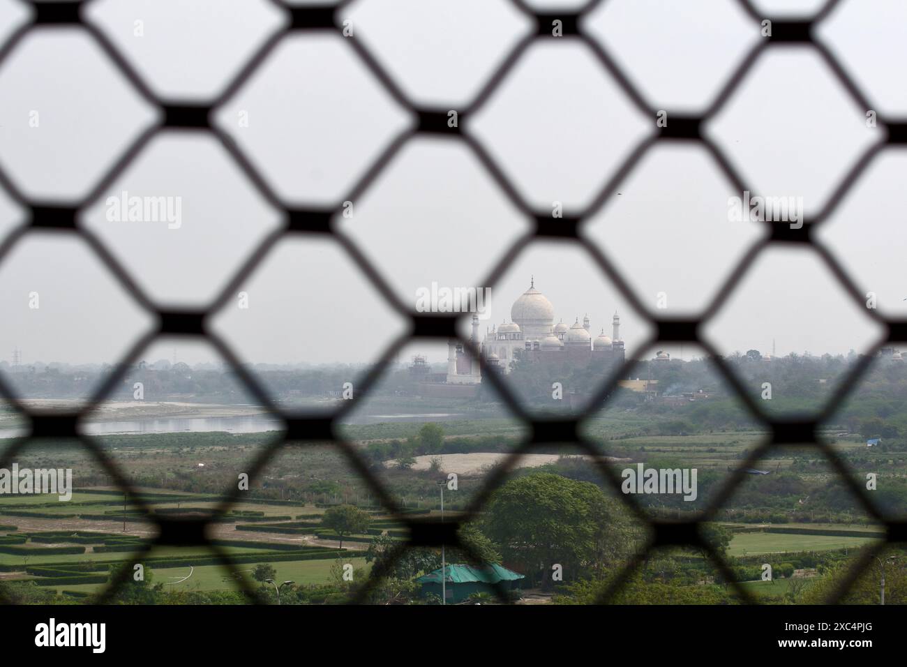 Agra, India: Taj Mahal. Seen from the red fort. The son of the Taj ...