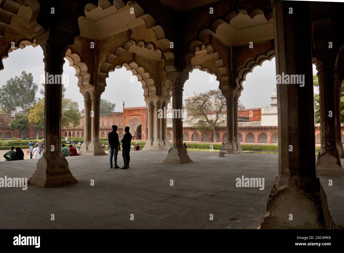 Agra, India: Agra Red fort. The fortifications near the Taj Mahal are a ...