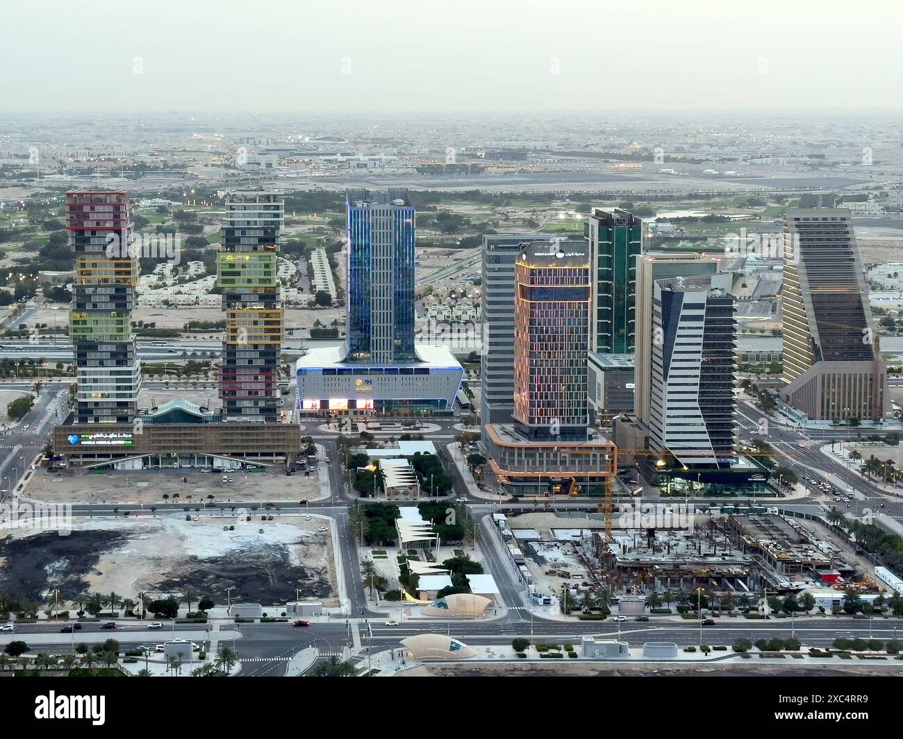 Lusail buildings and skyline at sunset time Stock Photo - Alamy