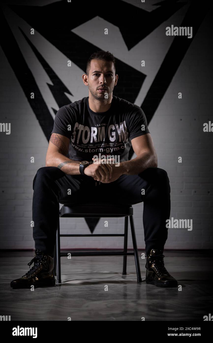Andrew Tate, photographed at Storm Gym, Luton. Andrew Tate Portrait ...