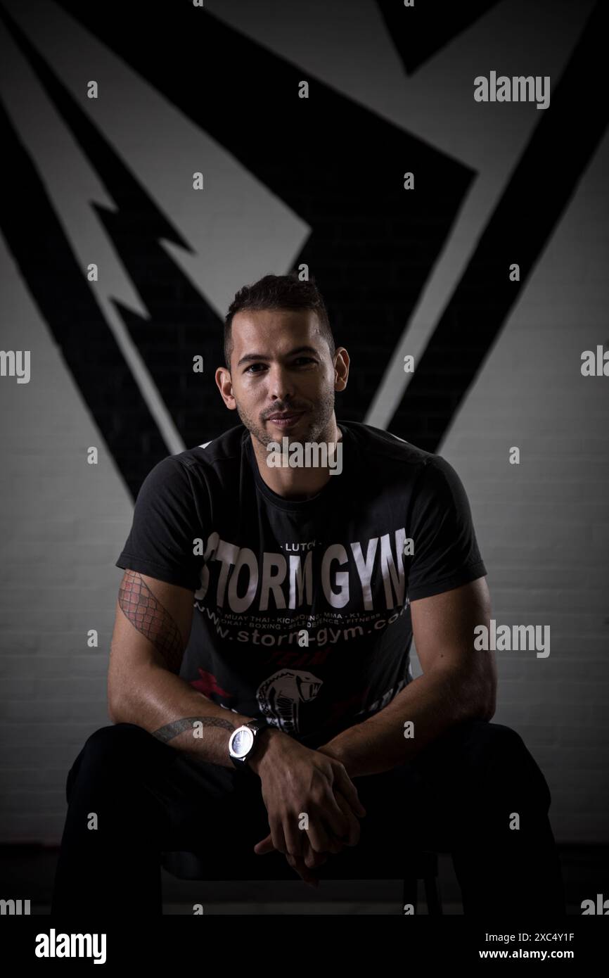 Andrew Tate, photographed at Storm Gym, Luton. Andrew Tate Portrait ...