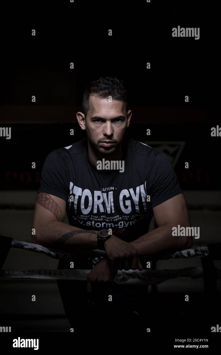 Andrew Tate, photographed at Storm Gym, Luton. Andrew Tate Portrait ...