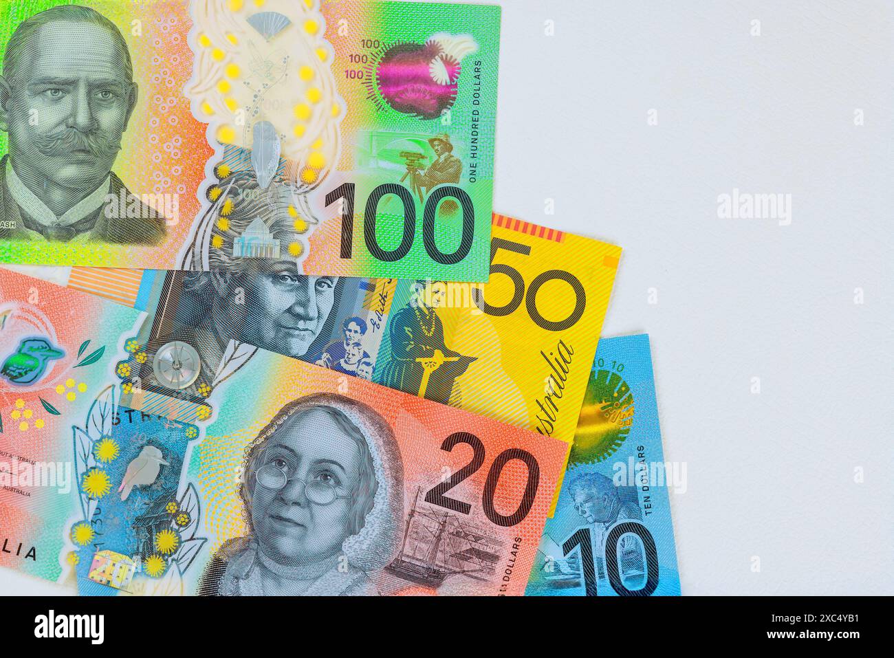 Australian dollar, is composed of polymer banknotes cash bills issued ...