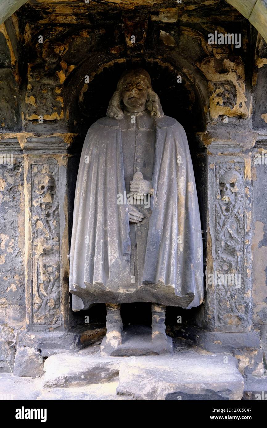 The tomb statue of a 17th century wealthy landowner John Byrne of ...