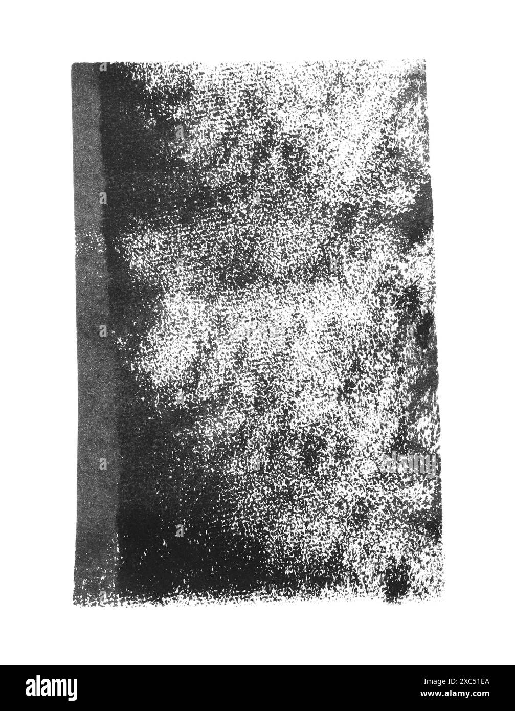 Abstract black ink painting isolated on white, top view Stock Photo - Alamy