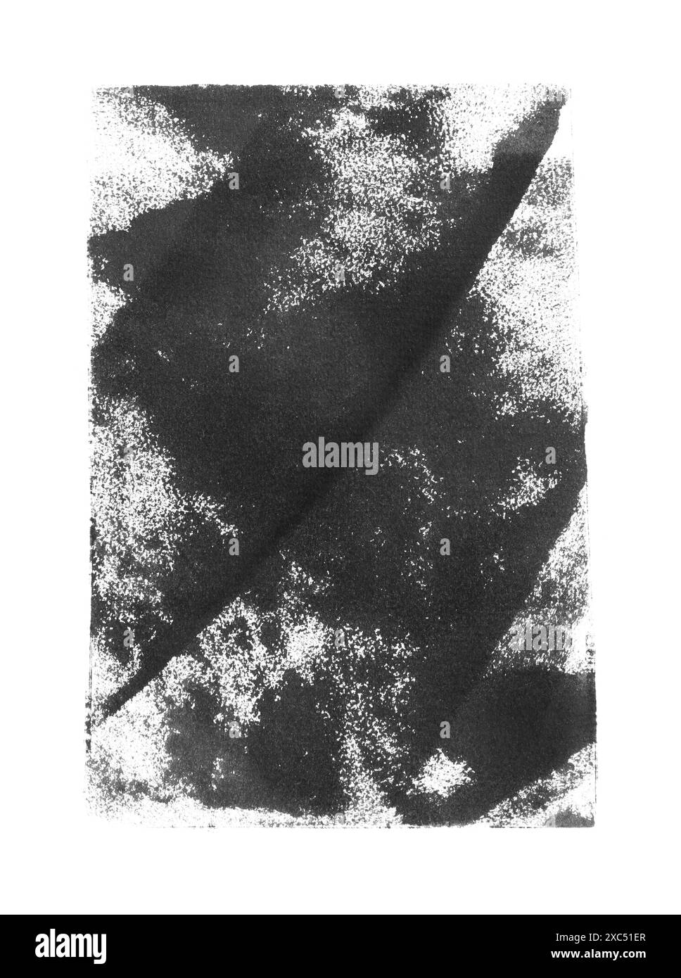 Abstract black ink painting isolated on white, top view Stock Photo - Alamy