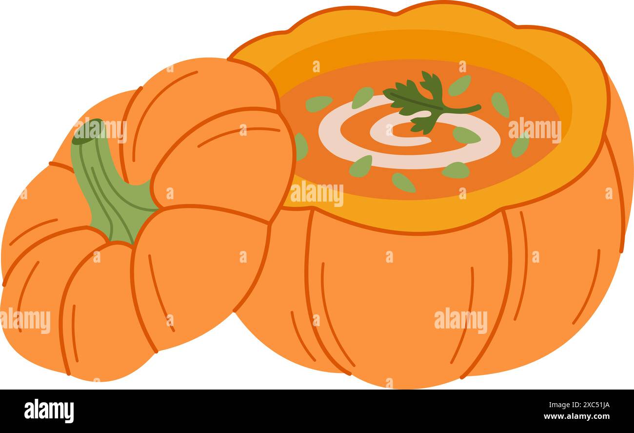 Autumn soup Stock Vector Images - Alamy