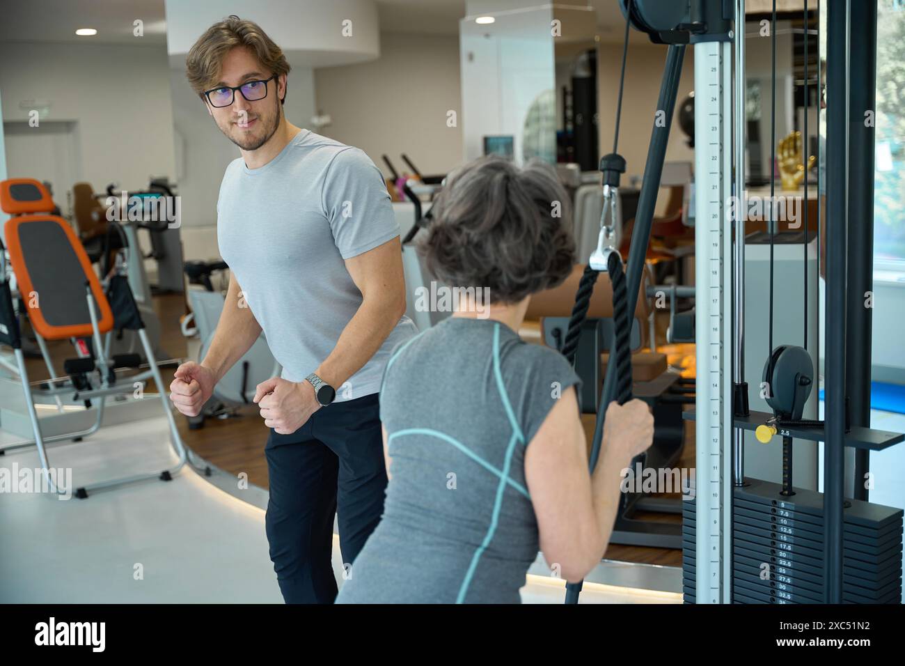 Using a block simulator in a rehabilitation program Stock Photo - Alamy