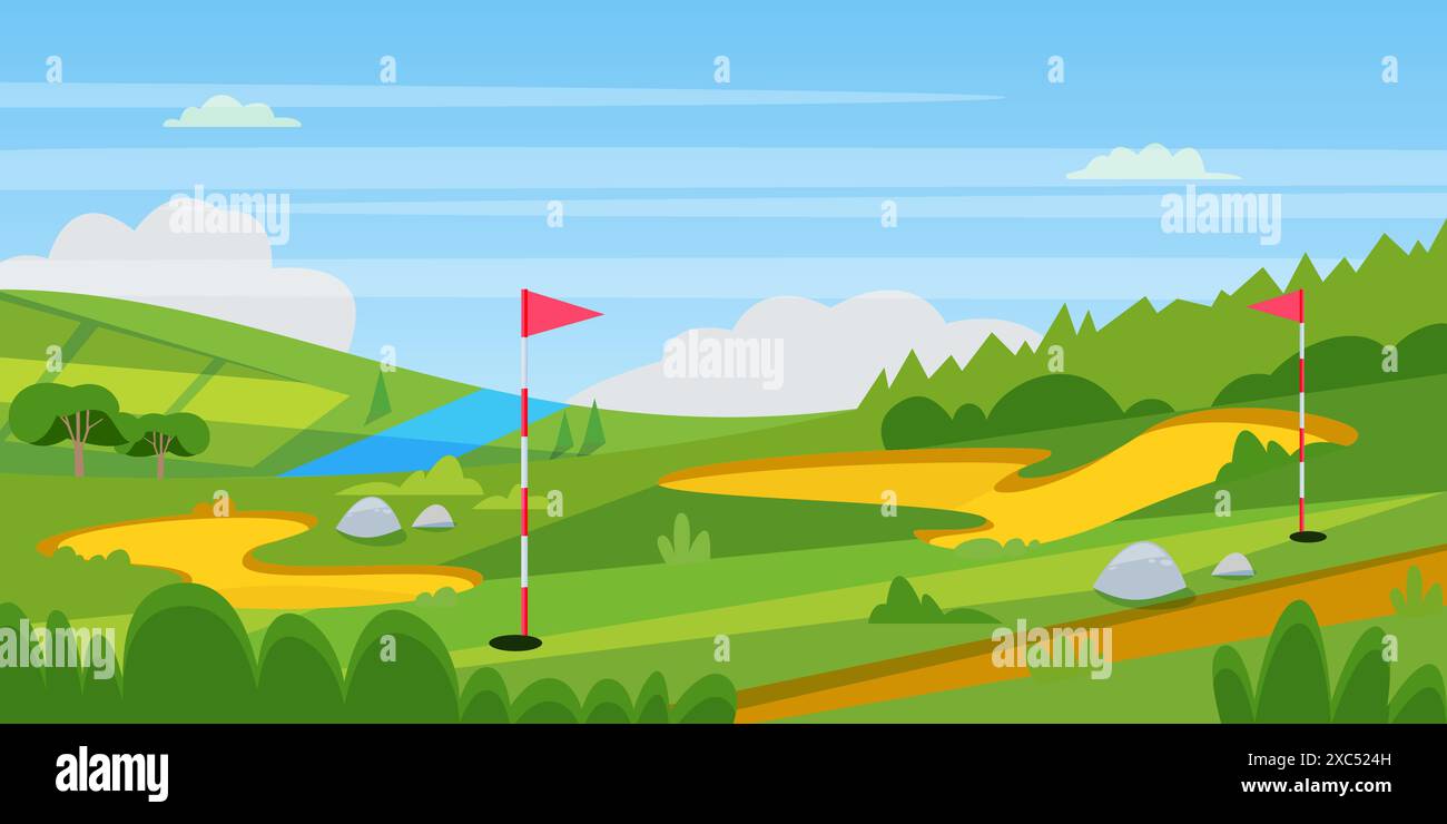 Cartoon Golf Course