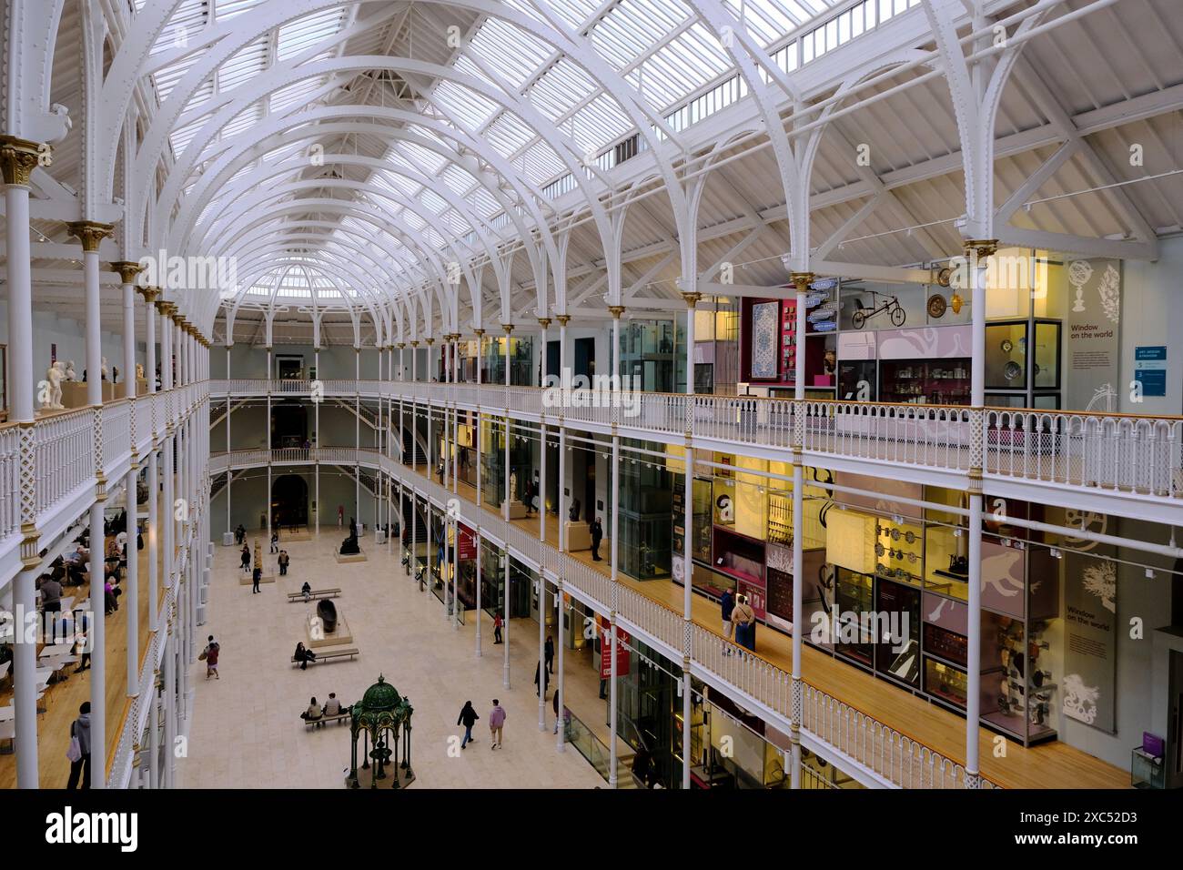 Grand Gallery of National Museum of Scotland.Edinburgh.Scotland.United ...