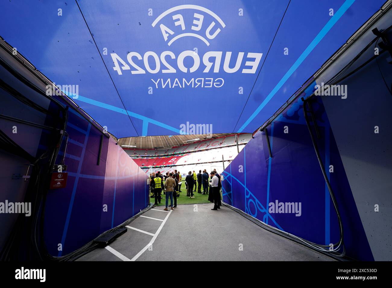Munich, Germany. 14th June, 2024. Field entrance during the UEFA Euro ...