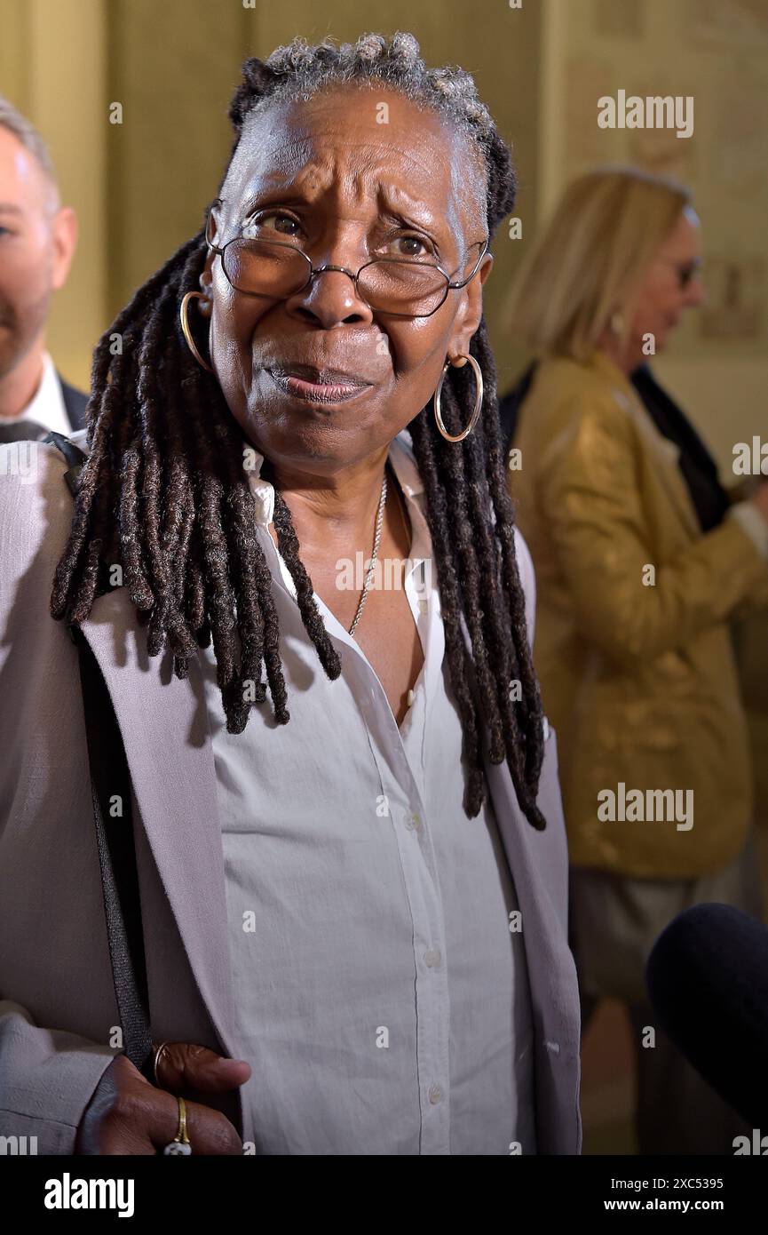 Vatican City, Vatican. 14th June, 2024. Whoopi Goldberg In the Lapidary Gallery in the Vatican ...