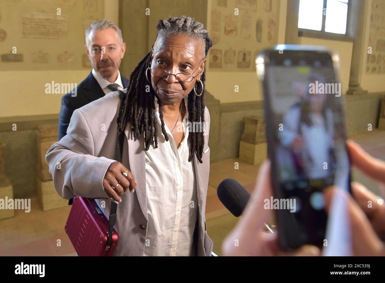 Vatican City, Vatican. 14th June, 2024. Whoopi Goldberg In the Lapidary Gallery in the Vatican ...