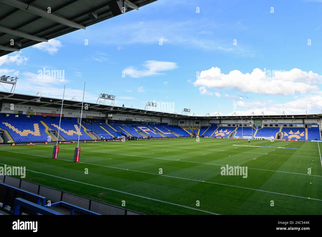 A general view of the Halliwell Jones Stadium ahead of the Betfred ...