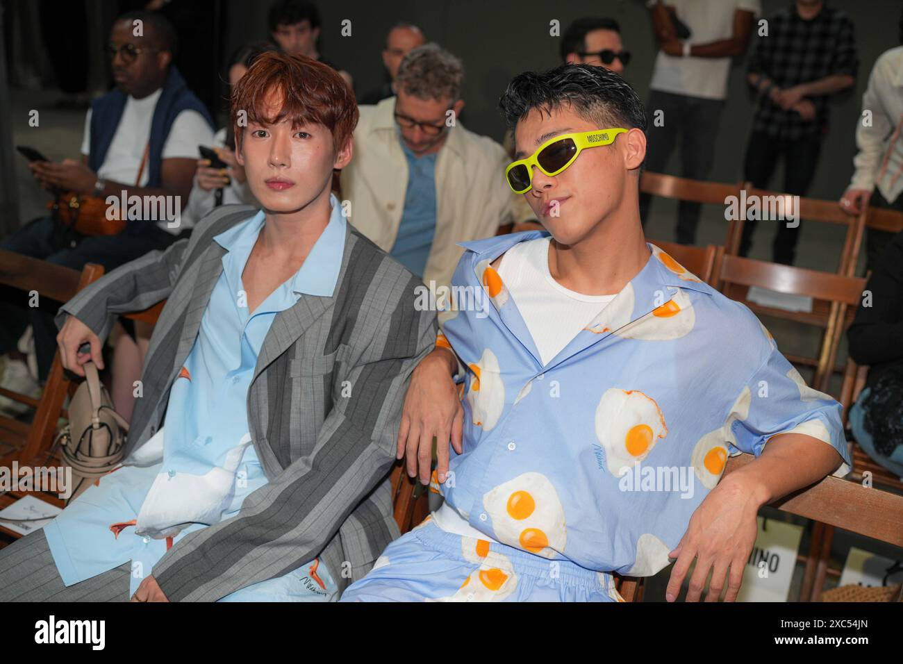 Milan, Italy. 14th June, 2024. Men's Fashion, Spring Summer 2025.- fashion show Moschino ...