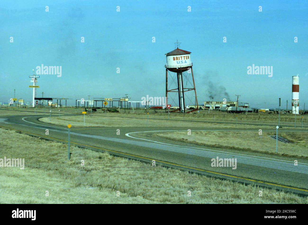 The Leaning Tower of Britten Texas, U.S.A., approx. 1991 Stock Photo ...