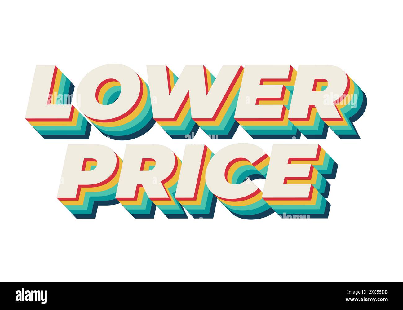 Lower price. Text effect design in 3D look with good colors Stock ...