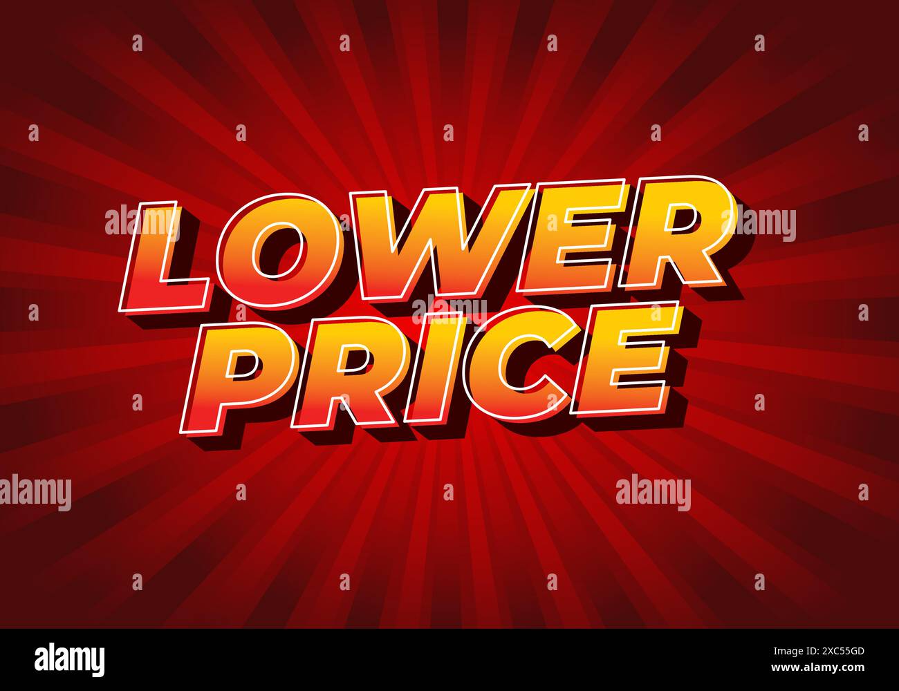 Lower price. Text effect design in 3D look with good colors Stock ...