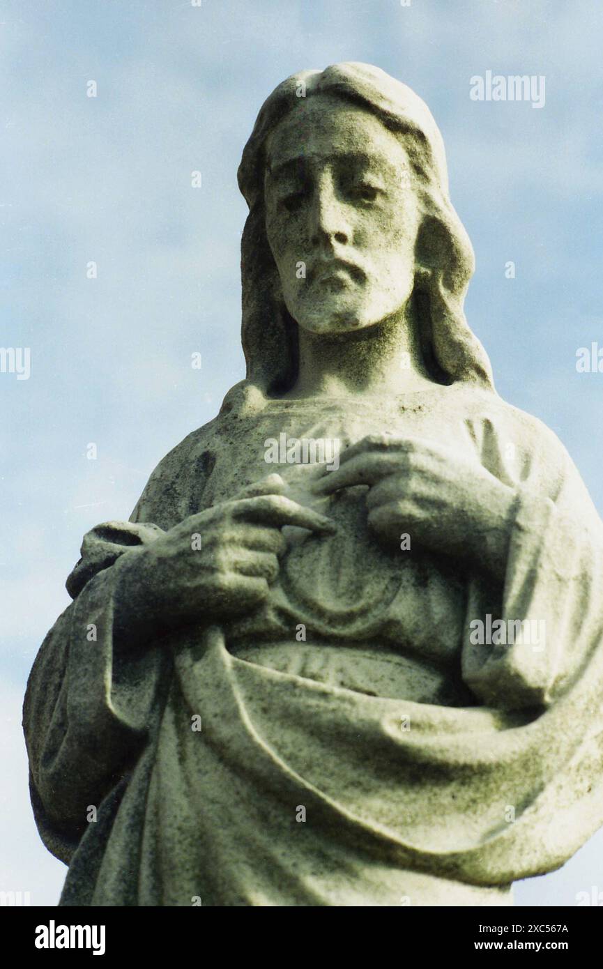 Sculpture of Jesus Christ in a cemetery in Illinois, U.S.A Stock Photo ...