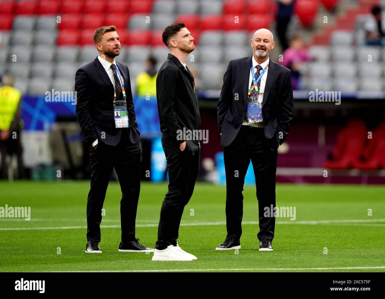Scotland manager Steve Clarke (right), assistant manager James Morrison ...