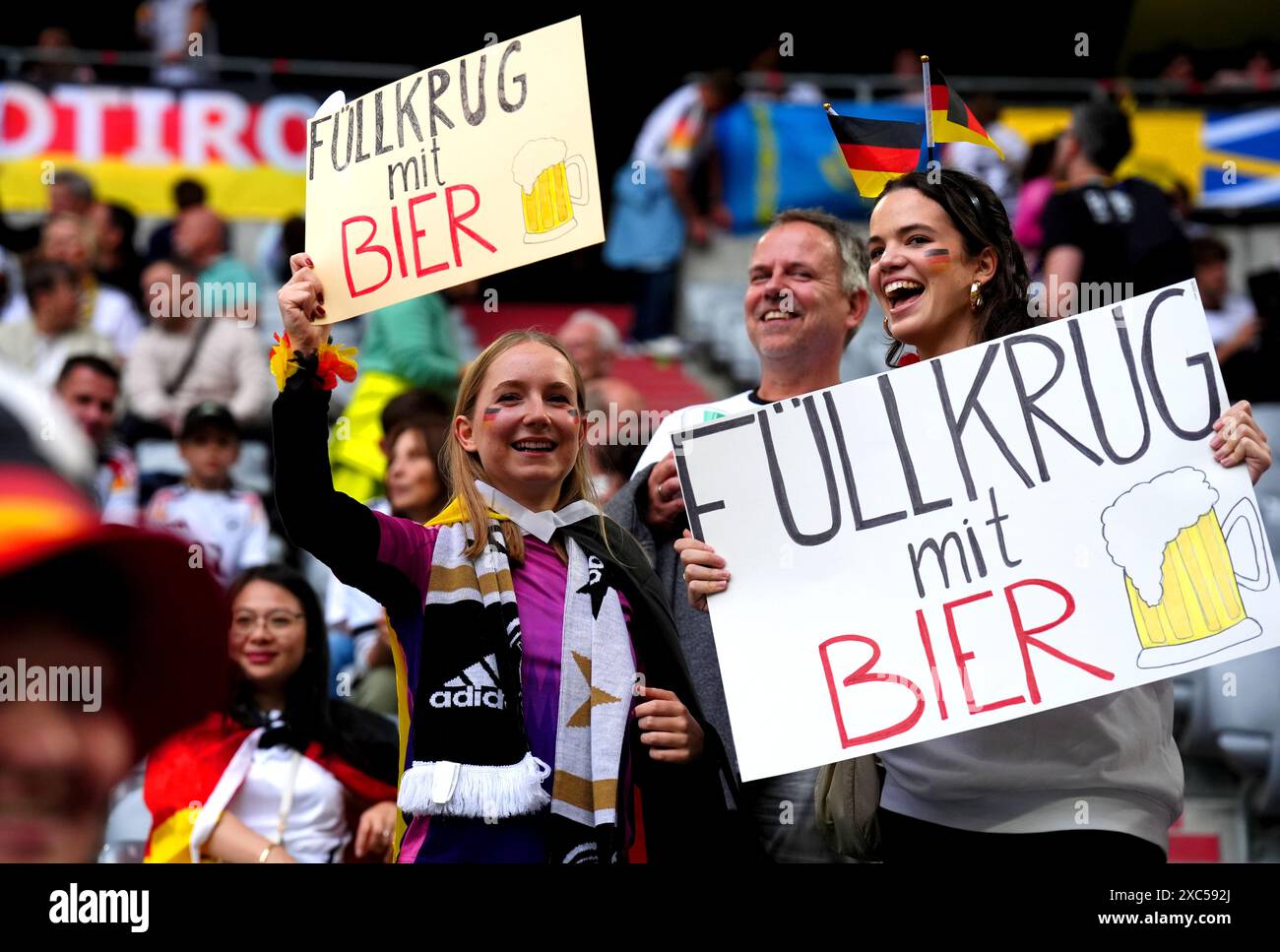 Germany fans in the stands ahead of the UEFA Euro 2024 Group A match at ...