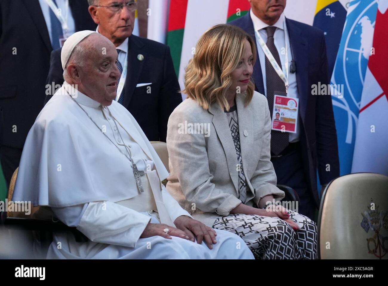 Pope Francis and Italy's Prime Minister Giorgia Meloni join attending ...