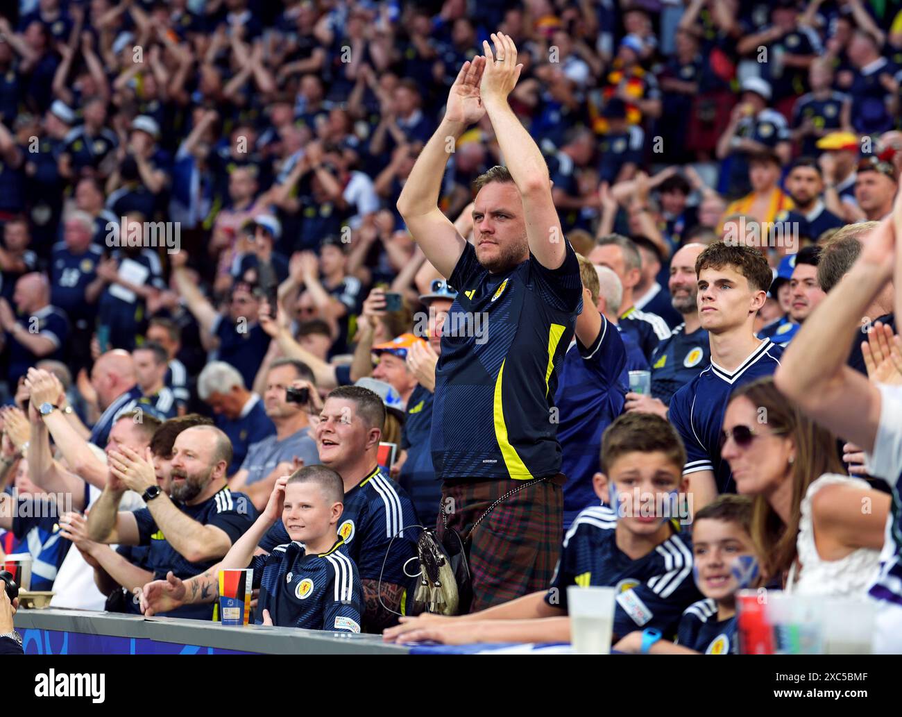 Scotland fans during the UEFA Euro 2024 Group A match at the Munich ...