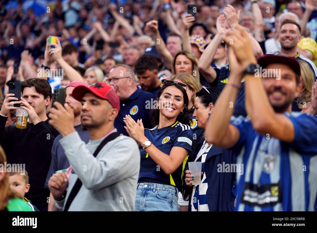 Scotland fans during the UEFA Euro 2024 Group A match at the Munich ...