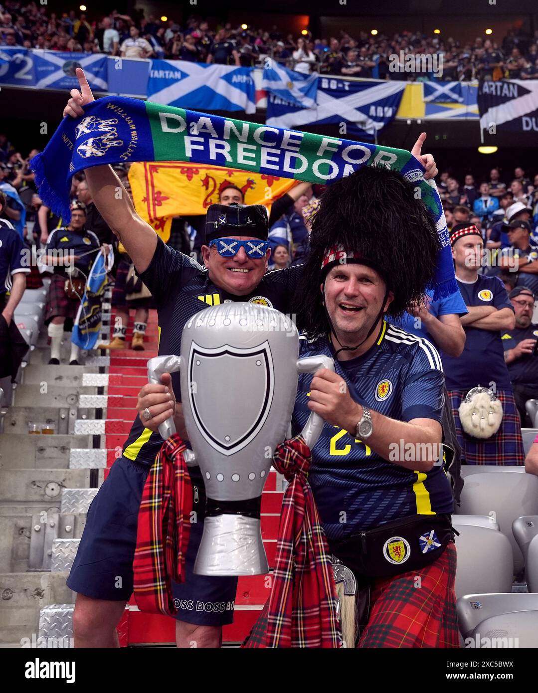 Scotland fans during the UEFA Euro 2024 Group A match at the Munich ...