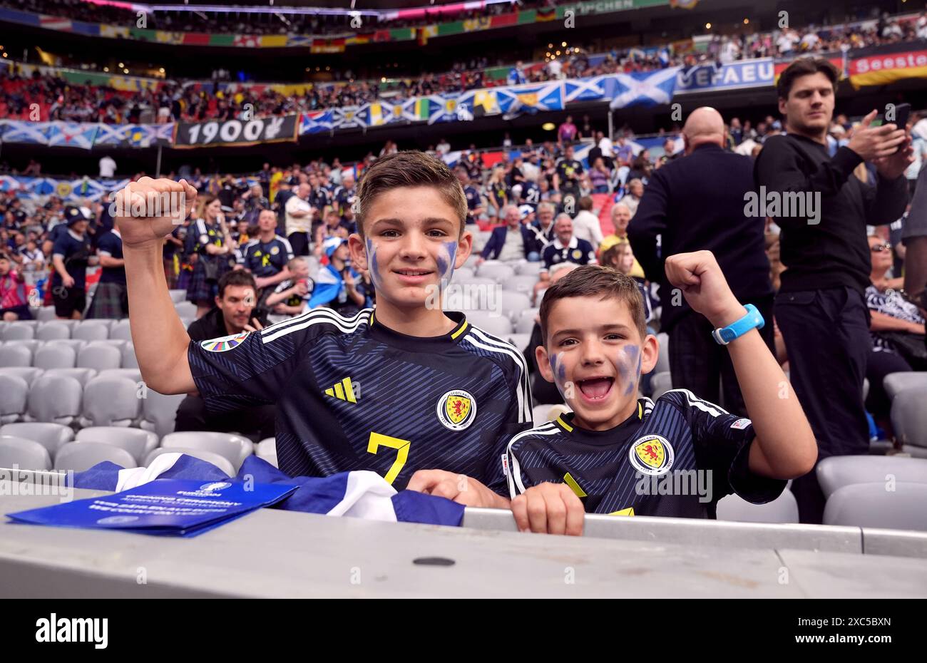 Scotland fans during the UEFA Euro 2024 Group A match at the Munich ...