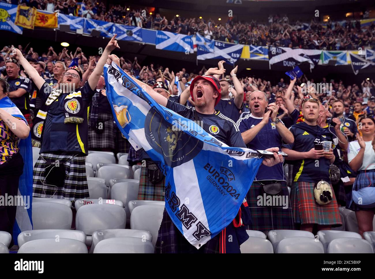 Scotland fans during the UEFA Euro 2024 Group A match at the Munich ...