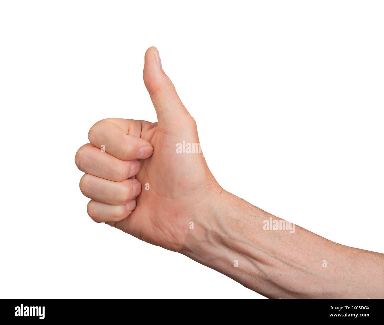 Thumb up gesture, hand showing good, finger like, yes okay, isolated ...