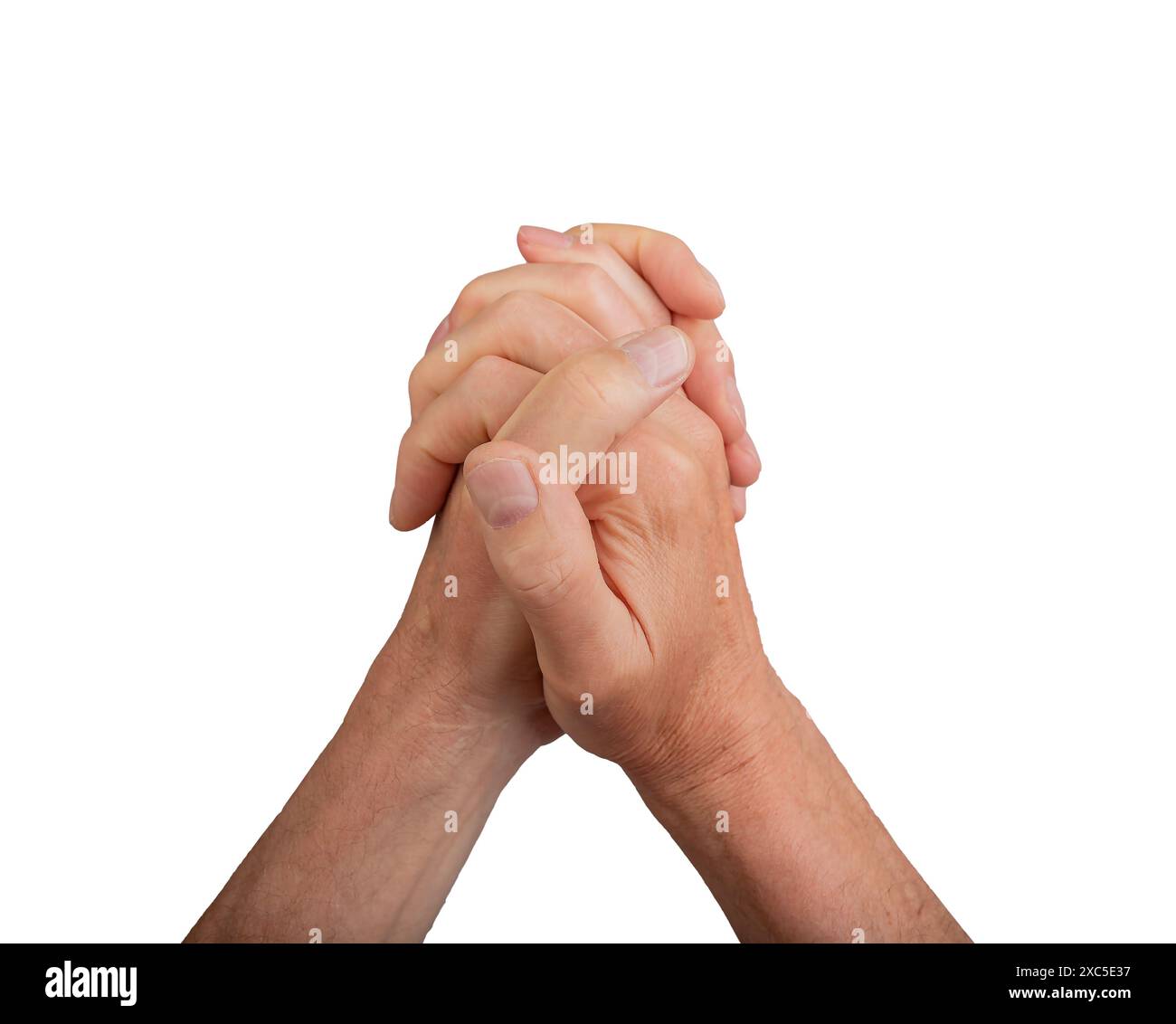 Hands supporting, helping and giving together. Clasped, intertwined ...