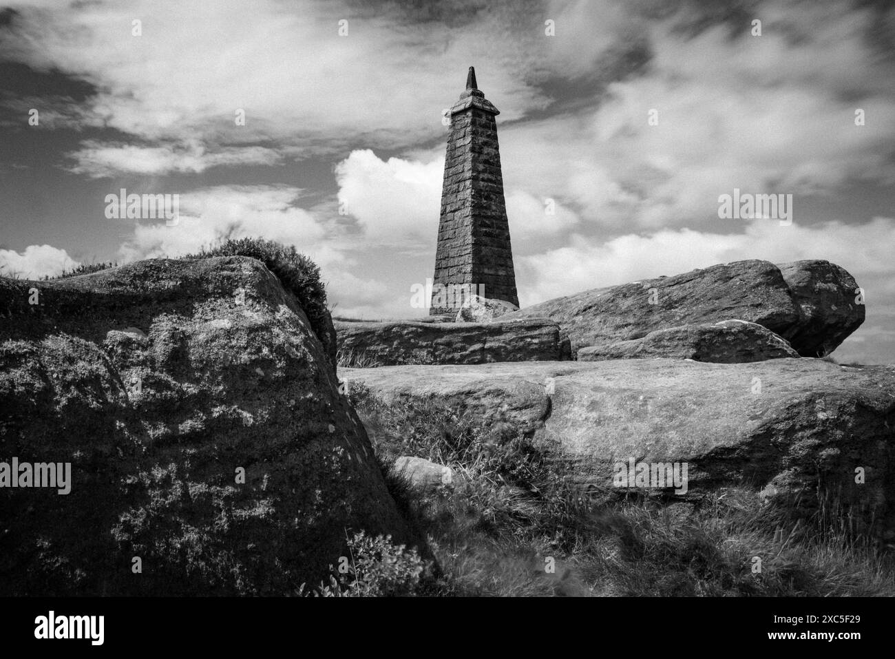 Wainman's Pinnacle on the border bewteen West Yorkshire and North ...