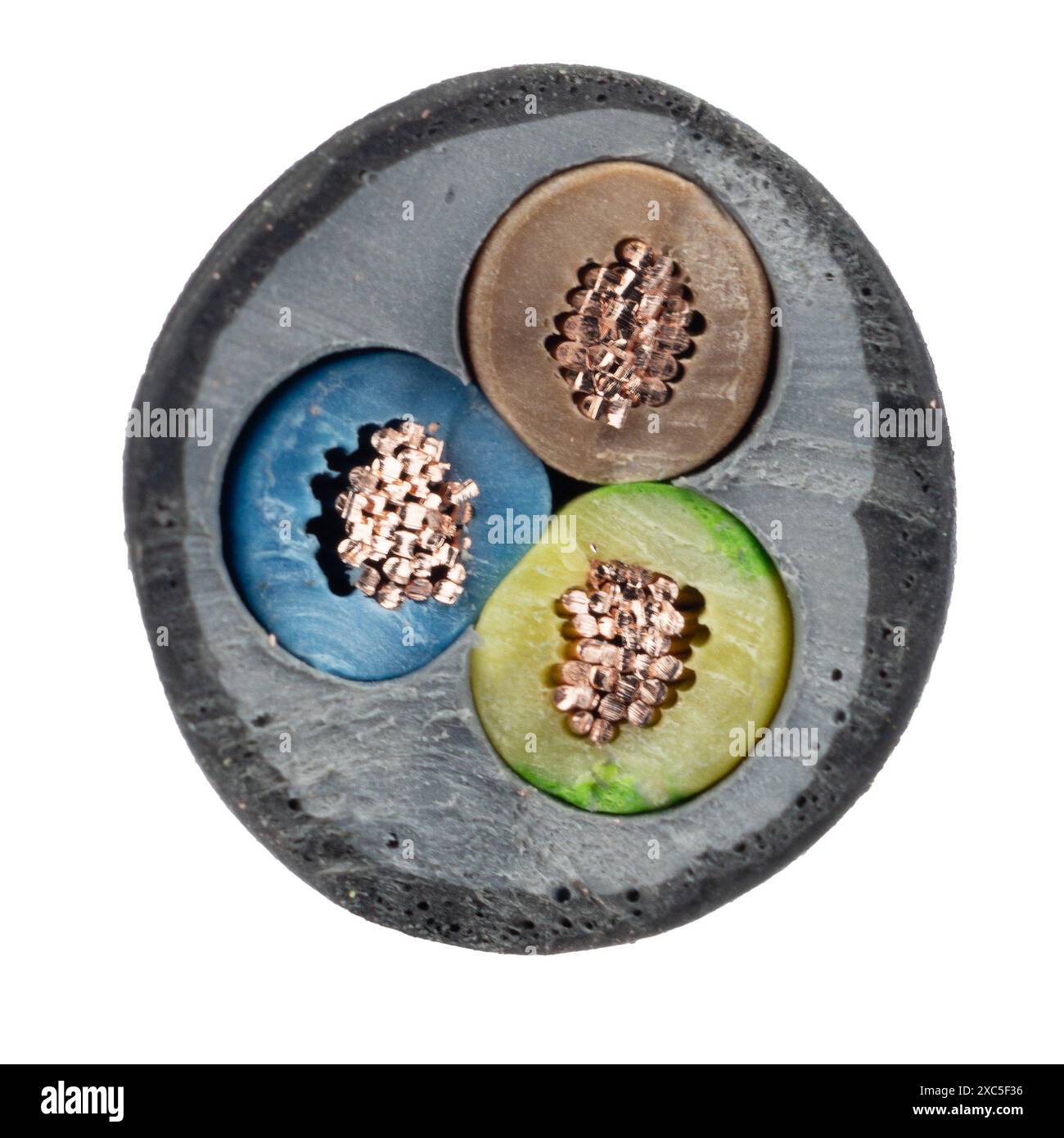 Cross-Section of Electrical Cable Stock Photo - Alamy